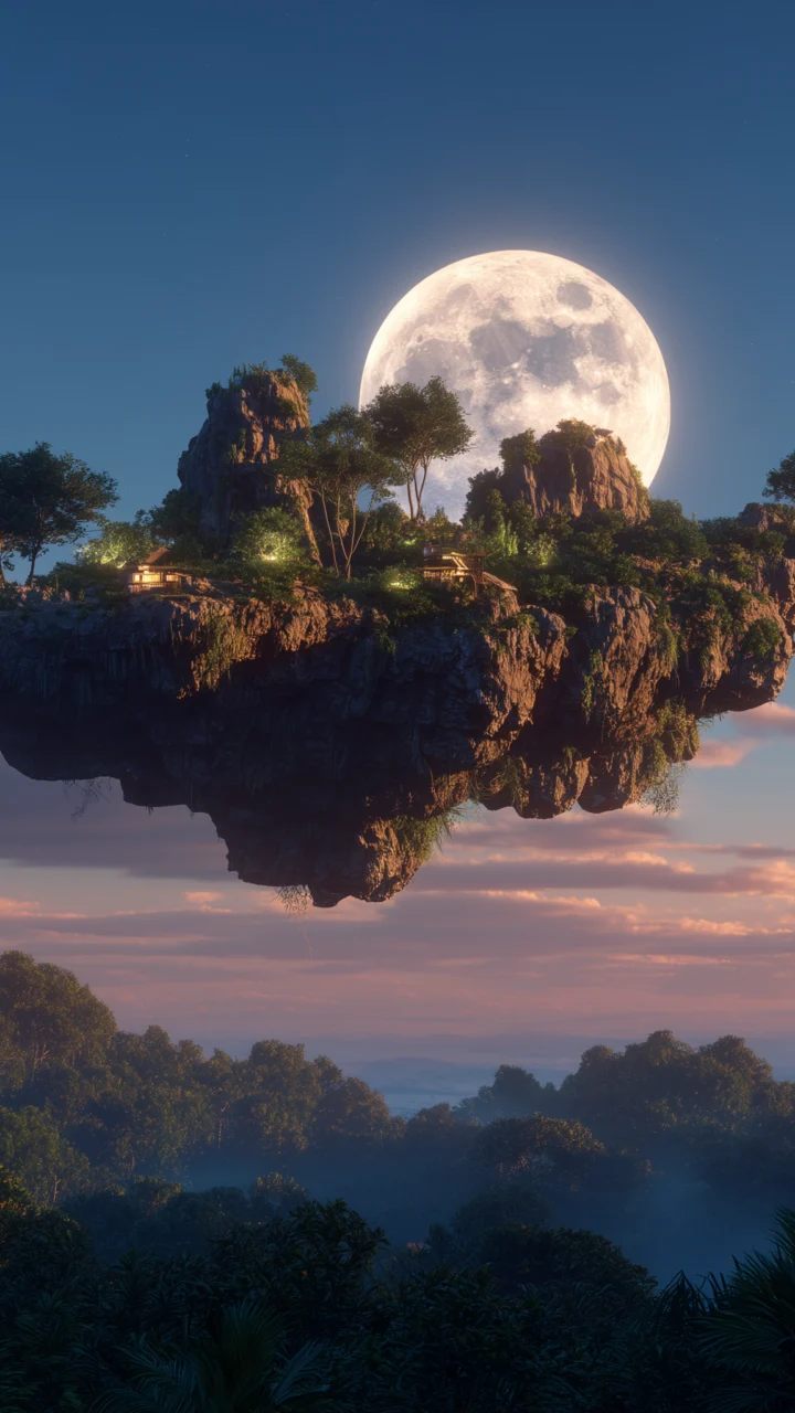 Flying Island Wallpaper